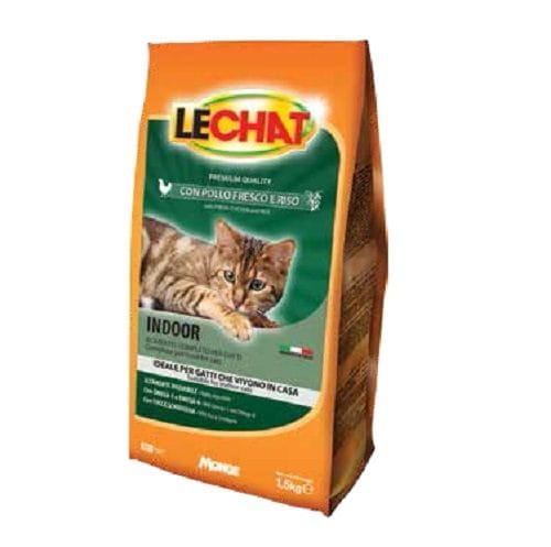 Croccantini per gatti indoor con pollo e riso monge 1,5 kg - Iuzzolini Fortunato